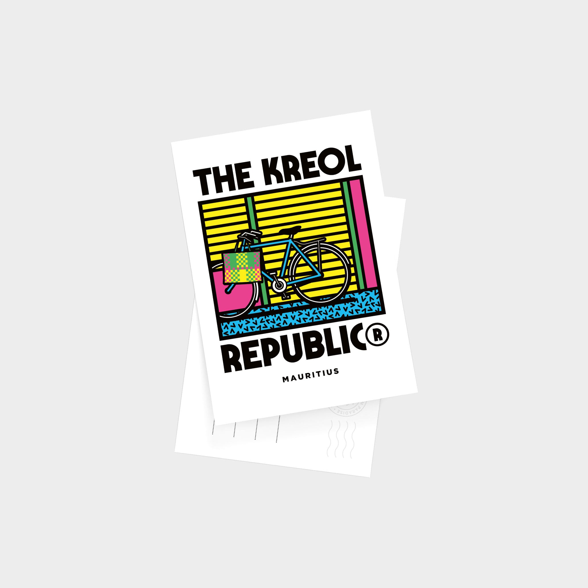 Postcard BICYCLE FLUO